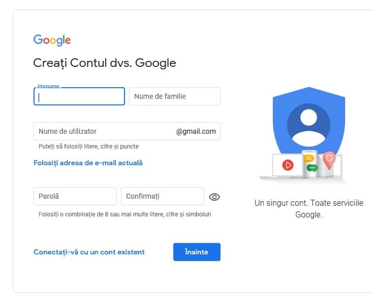 Creare Cont Google - Tutorial in limba romana