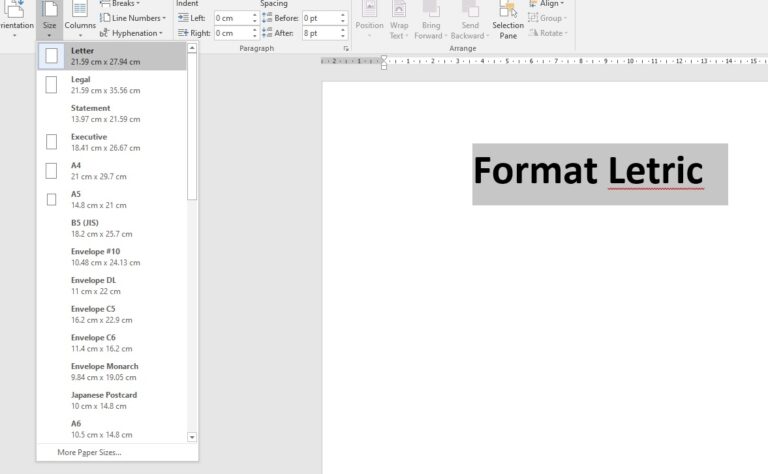 Format letric explicatie